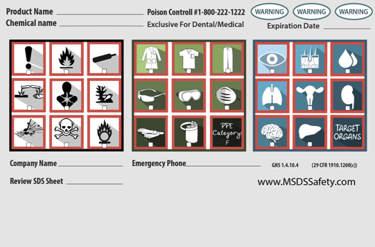 MSDS | Hazard Communication Label: WARNING
